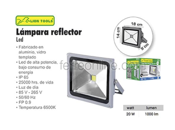 REFLECTOR LED 20W LION TOOLS 8362 – Ferreonline (Ferremateriales La ...