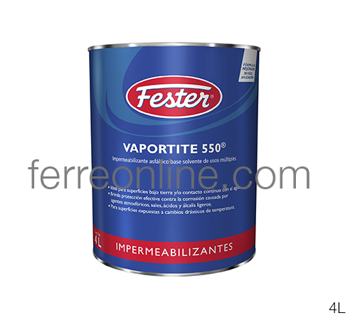 IMPERMEABILIZANTE ASFALTICO BASE SOLVELVENTE 4LT FESTER VAPORTITE 550 ...